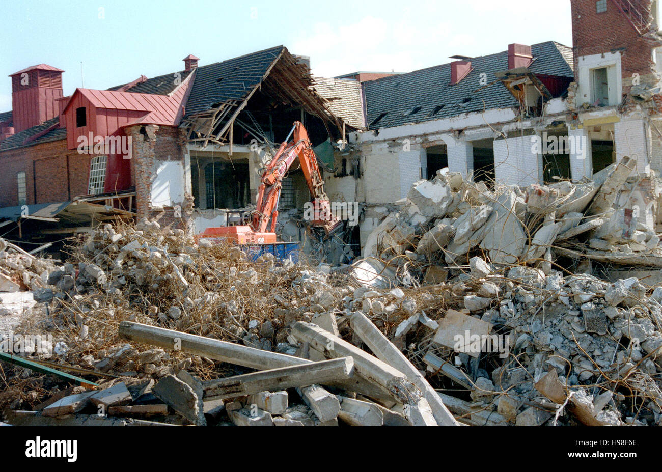 DEMOLITION of house 2014 Stock Photo - Alamy