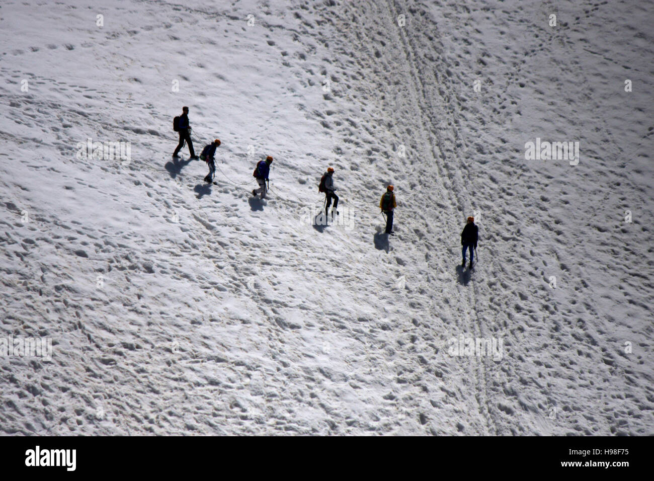 Bergsteiger, Mont Blanc-Massiv, Chamonix, Frankreich Stock Photo - Alamy