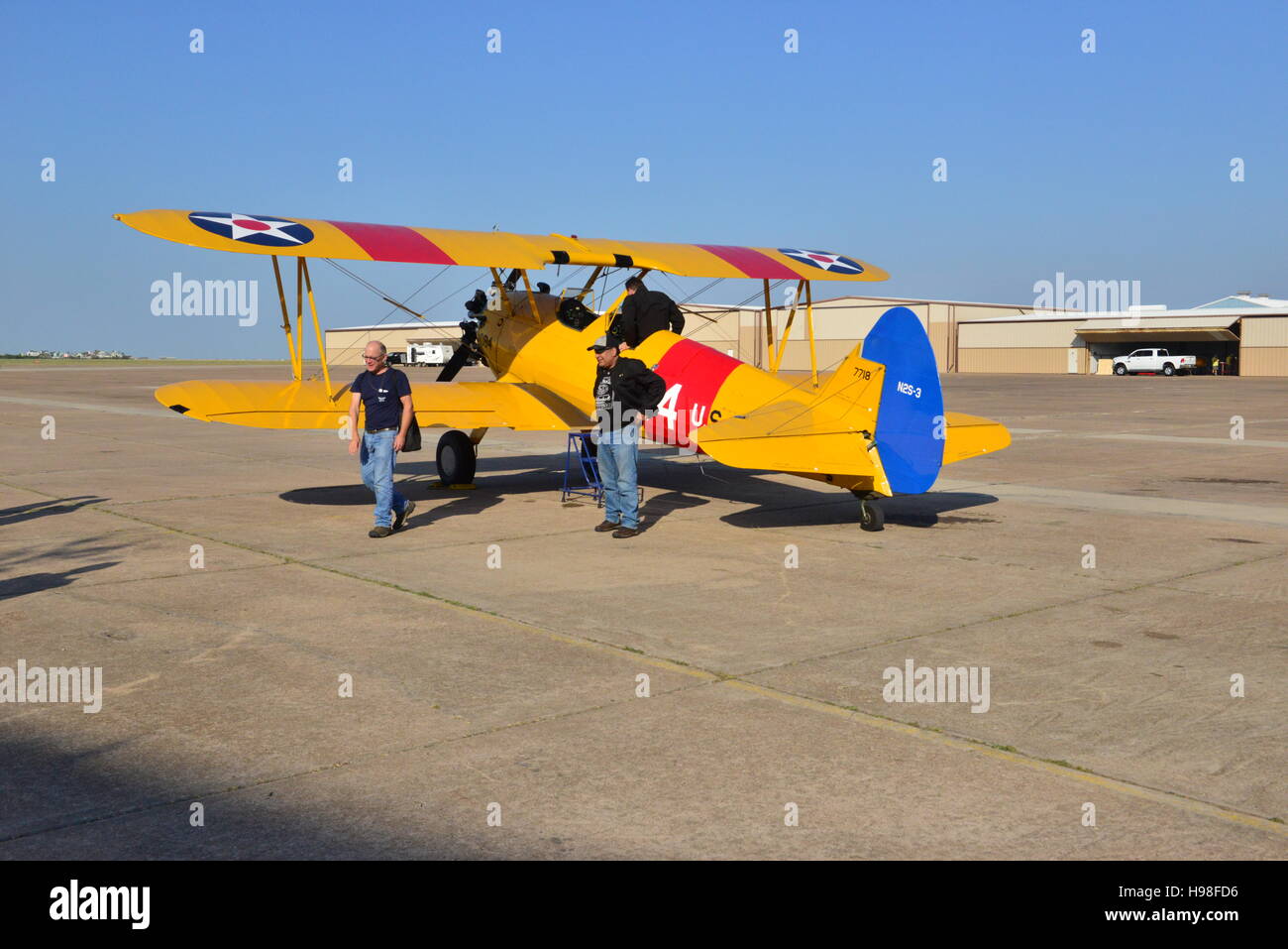 An American biplane trainer from the 1930's Stock Photo - Alamy