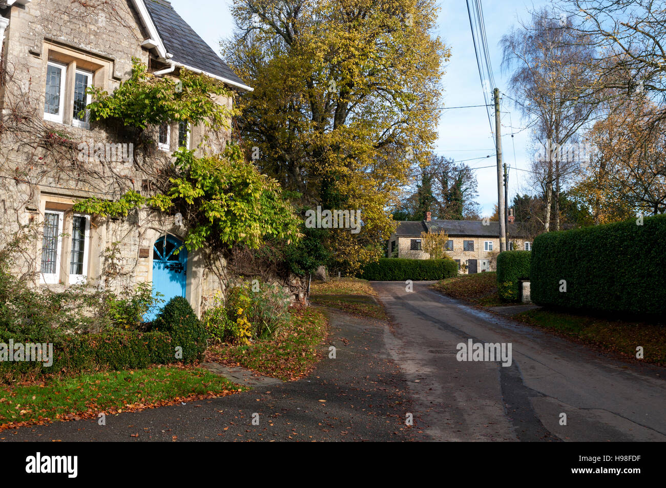 Turweston village in autumn, Buckinghamshire, England, UK Stock Photo ...