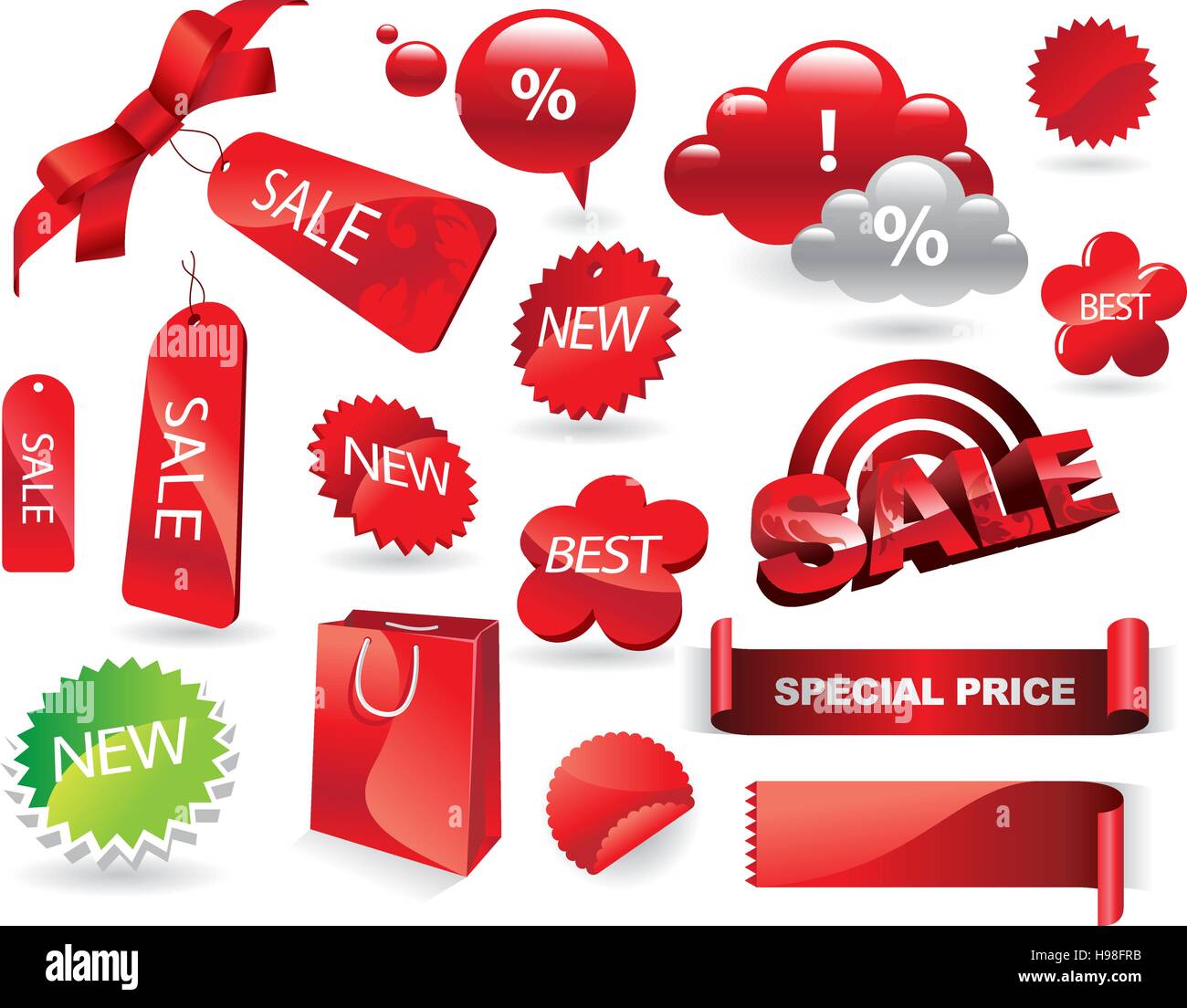 Sale Labels, Shopping Stickers and Tags Vector Set. Vector illustration ...