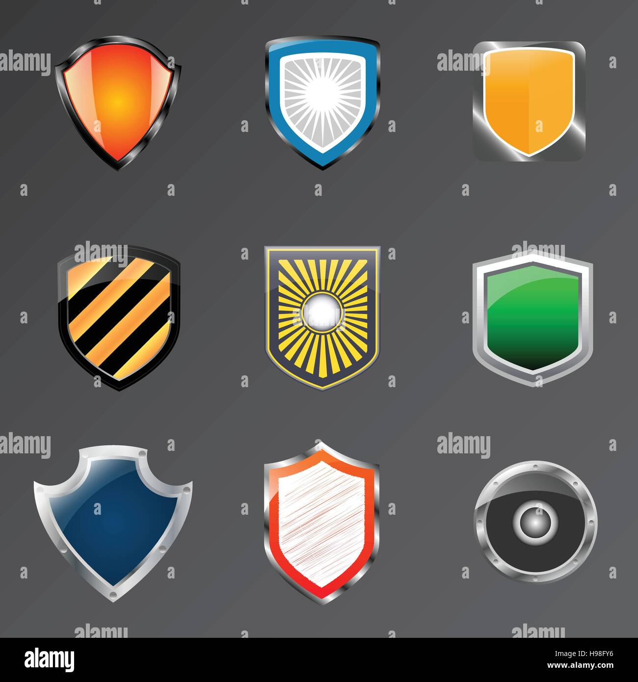 Shield logo icon design template elements Stock Vector Image & Art - Alamy