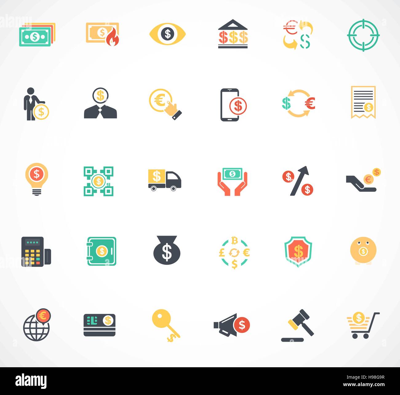 money icon set. Vector Illustration EPS 10 Stock Vector Image & Art - Alamy
