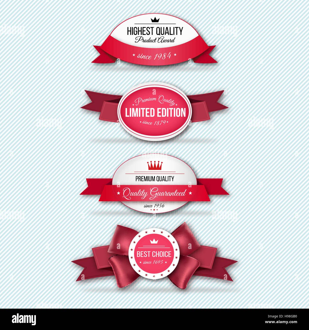 Set of Superior Quality and Satisfaction Guarantee Ribbons, Labels ...