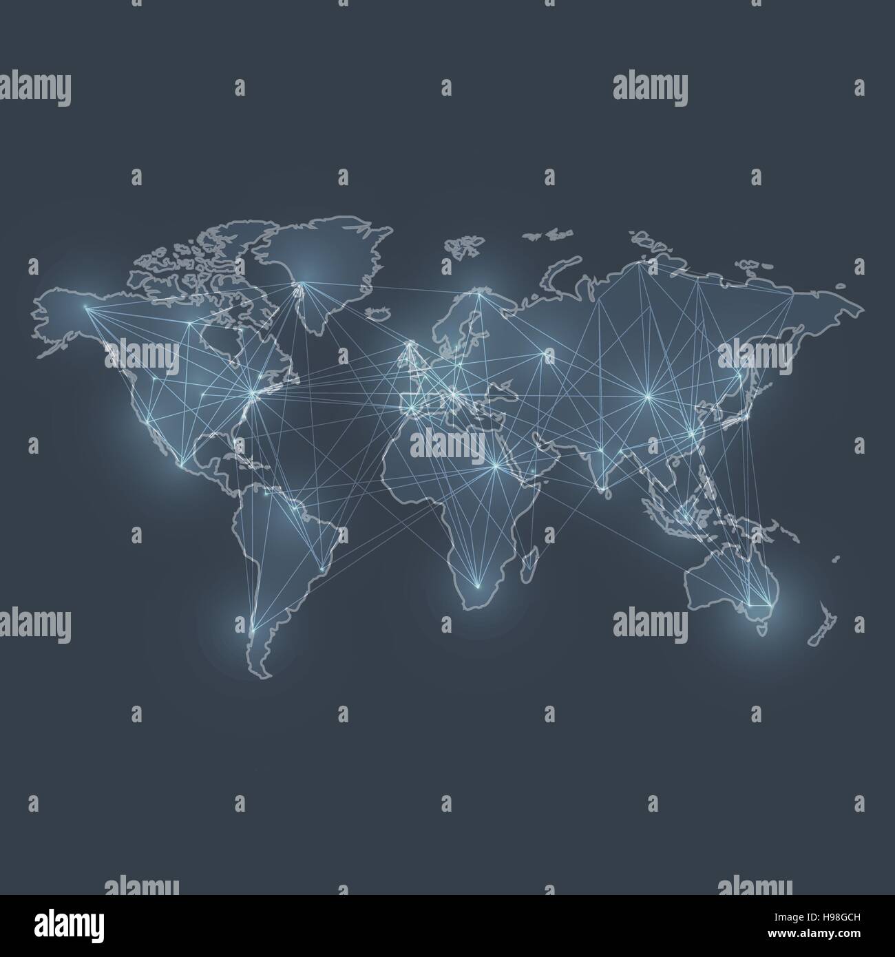 Communications network map of the world Stock Vector Image & Art - Alamy