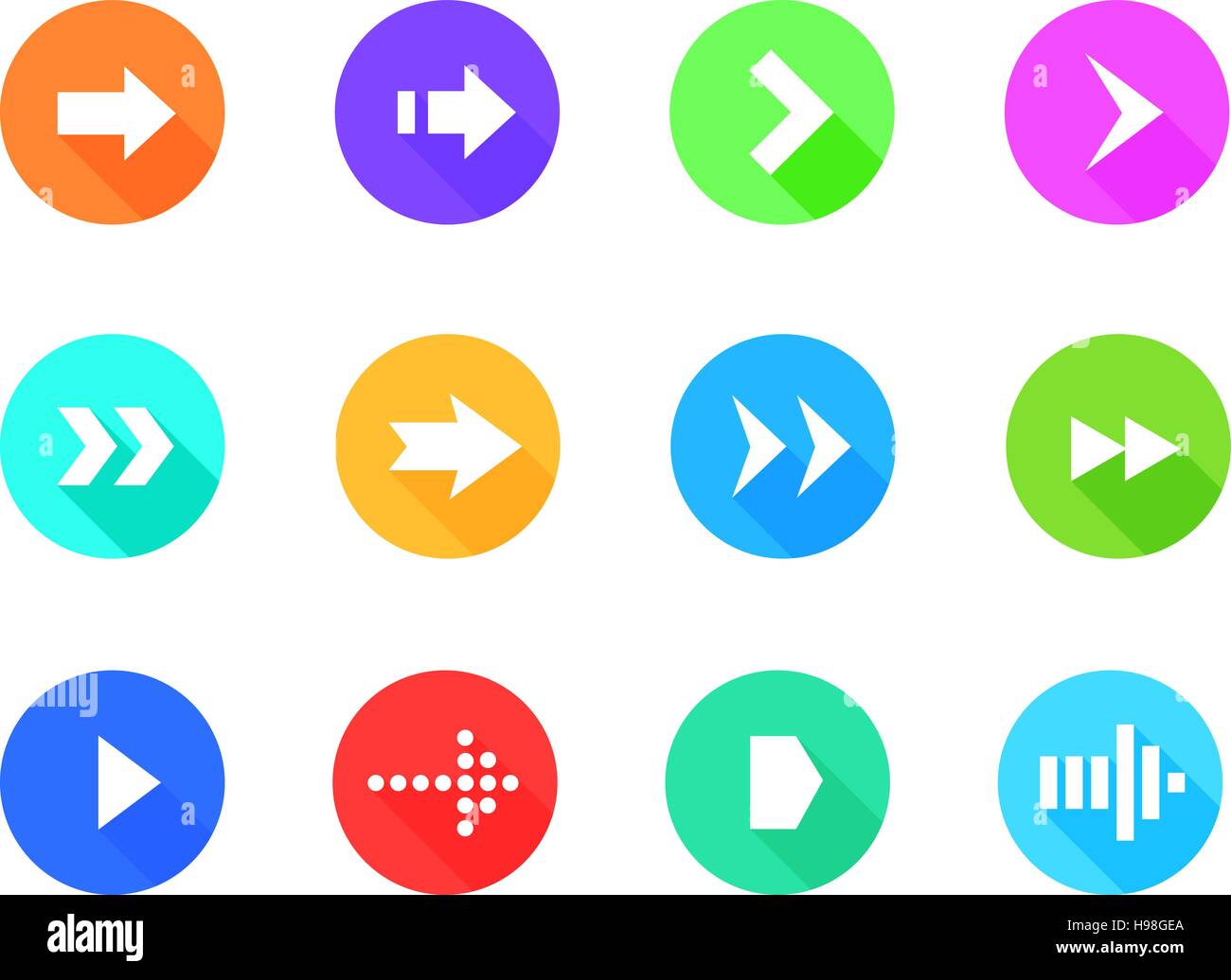 Arrow icons pack. Vector illustration, EPS 10 Stock Vector Image & Art ...
