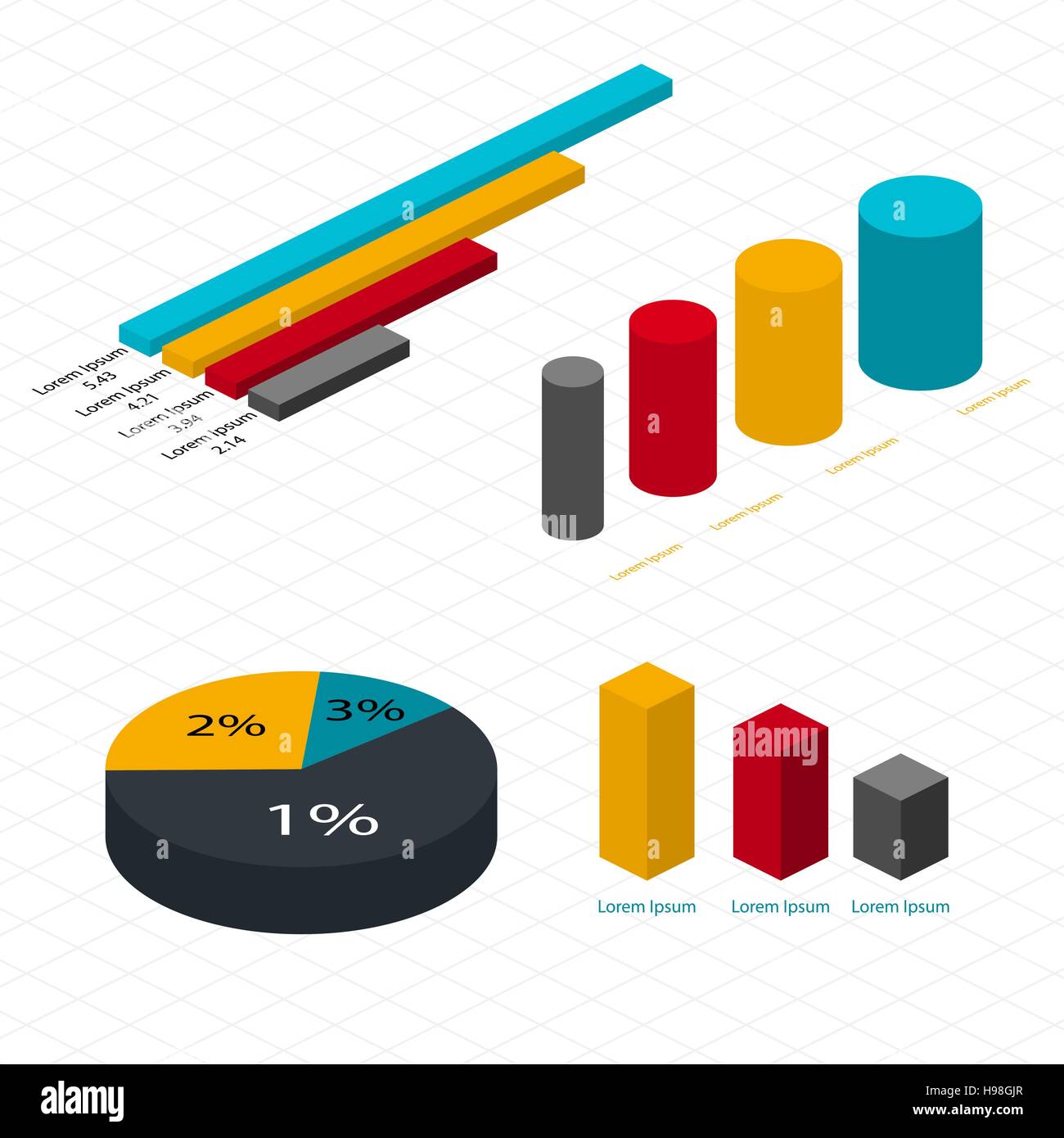 Flat 3d isometric infographic for your business presentations. Vector ...