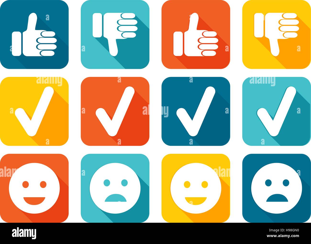 Like and Dislike Icon Set Stock Vector Image & Art - Alamy