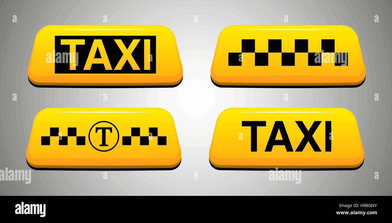 Taxi sign set Stock Vector Image & Art - Alamy