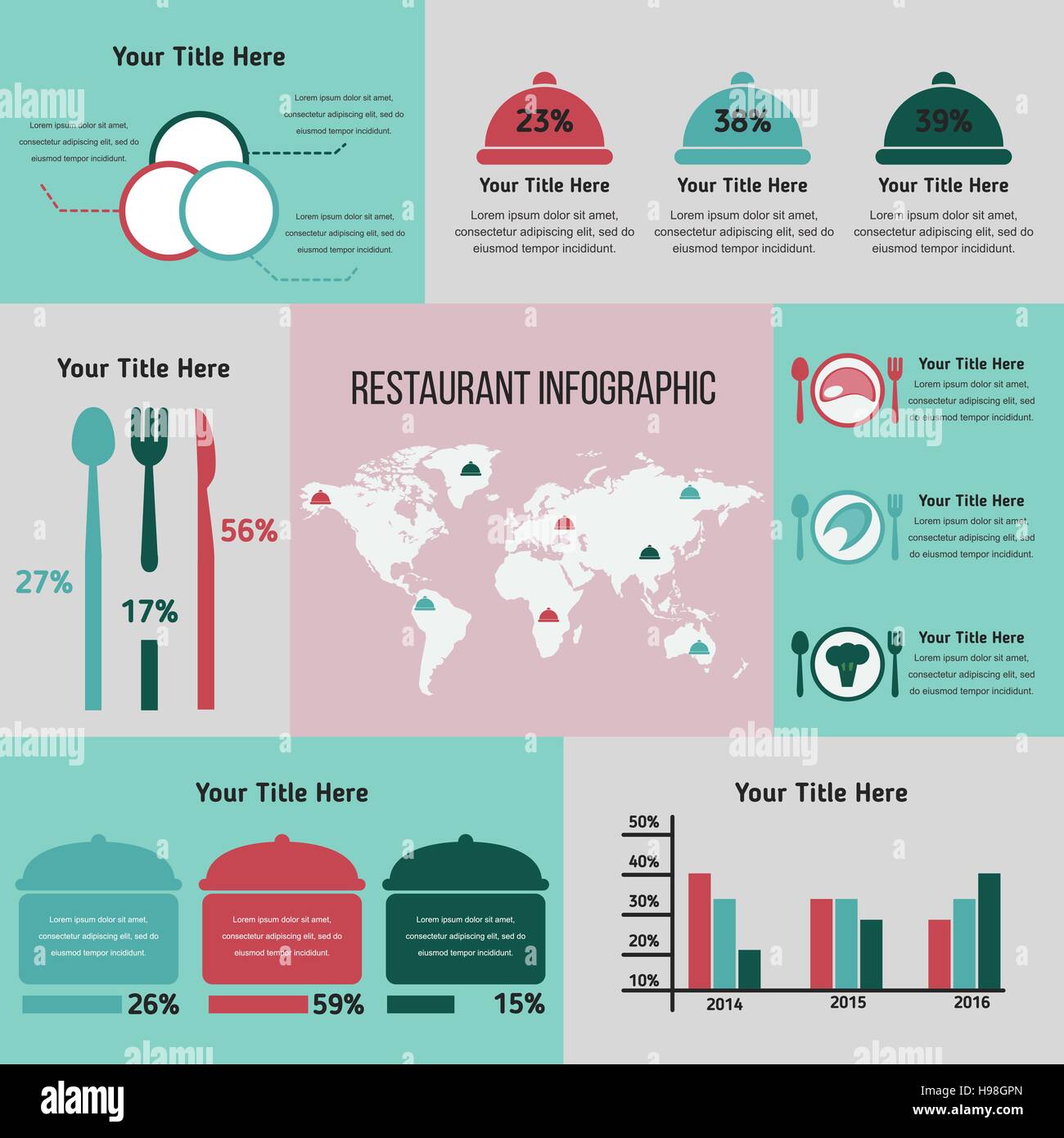 Restaurant with infographic elements Stock Vector Image & Art - Alamy