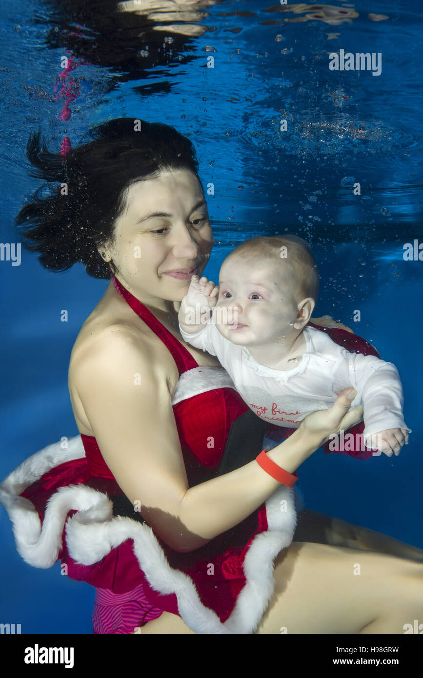 Santa dives into the water hi-res stock photography and images - Alamy