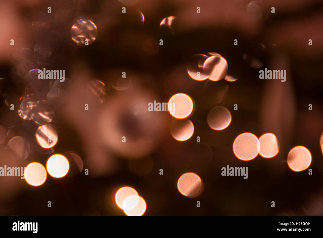 Christmas tree with bauble and lights Stock Photo - Alamy