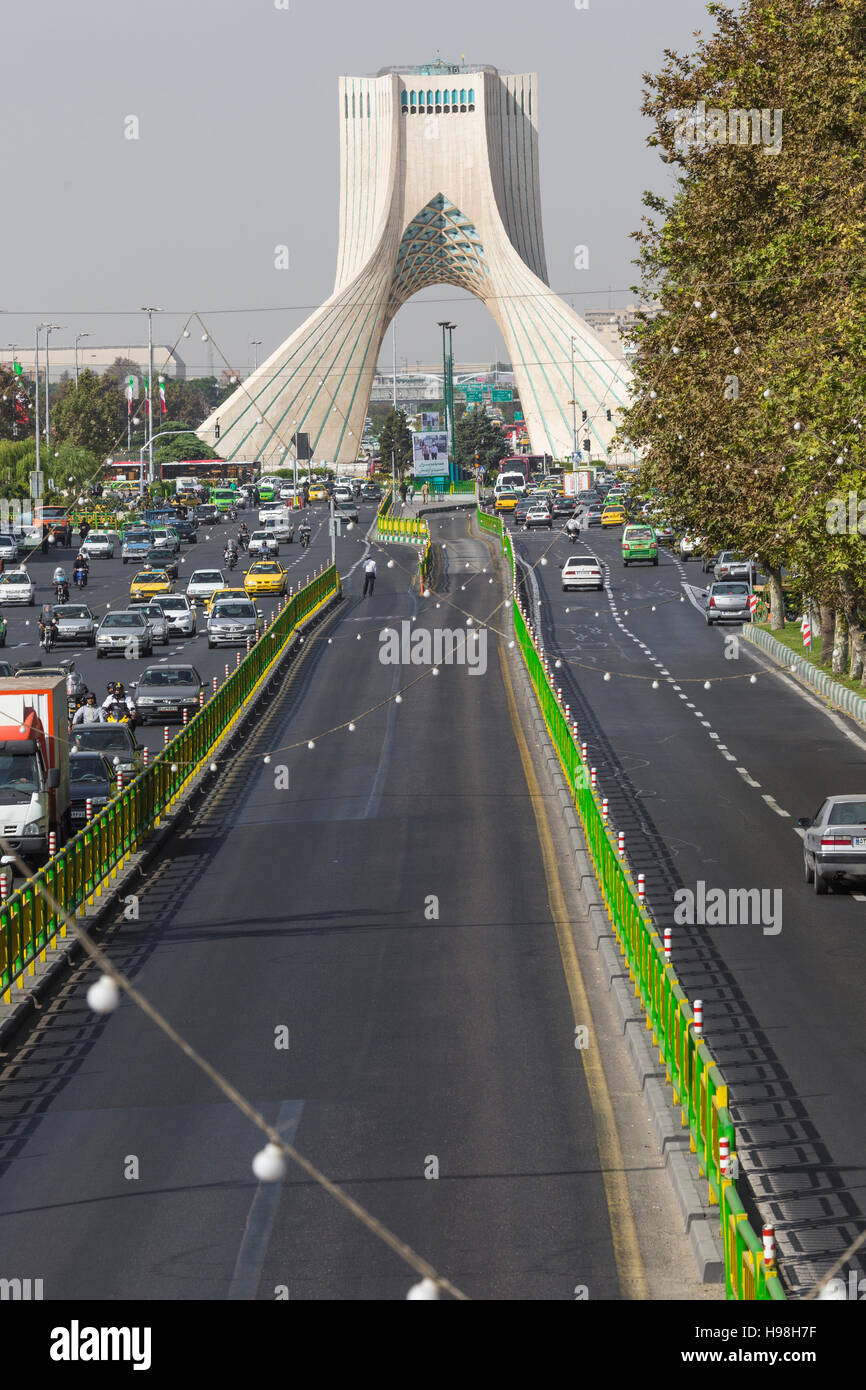 TEHERAN, IRAN - OCTOBER 03, 2016: Azadi Tower located at Azadi Square ...