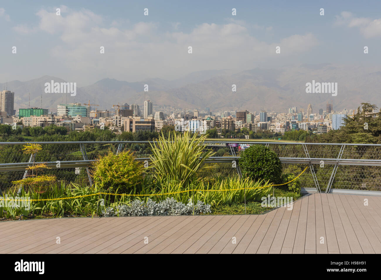 TEHERAN, IRAN - OCTOBER 05, 2016:Tabiat steel bridge connects two ...
