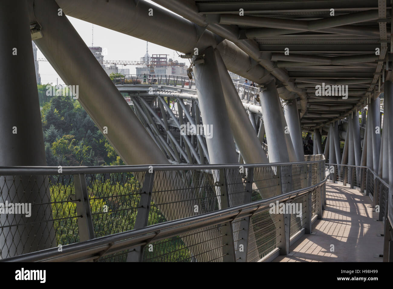 TEHERAN, IRAN - OCTOBER 05, 2016:Tabiat steel bridge connects two ...
