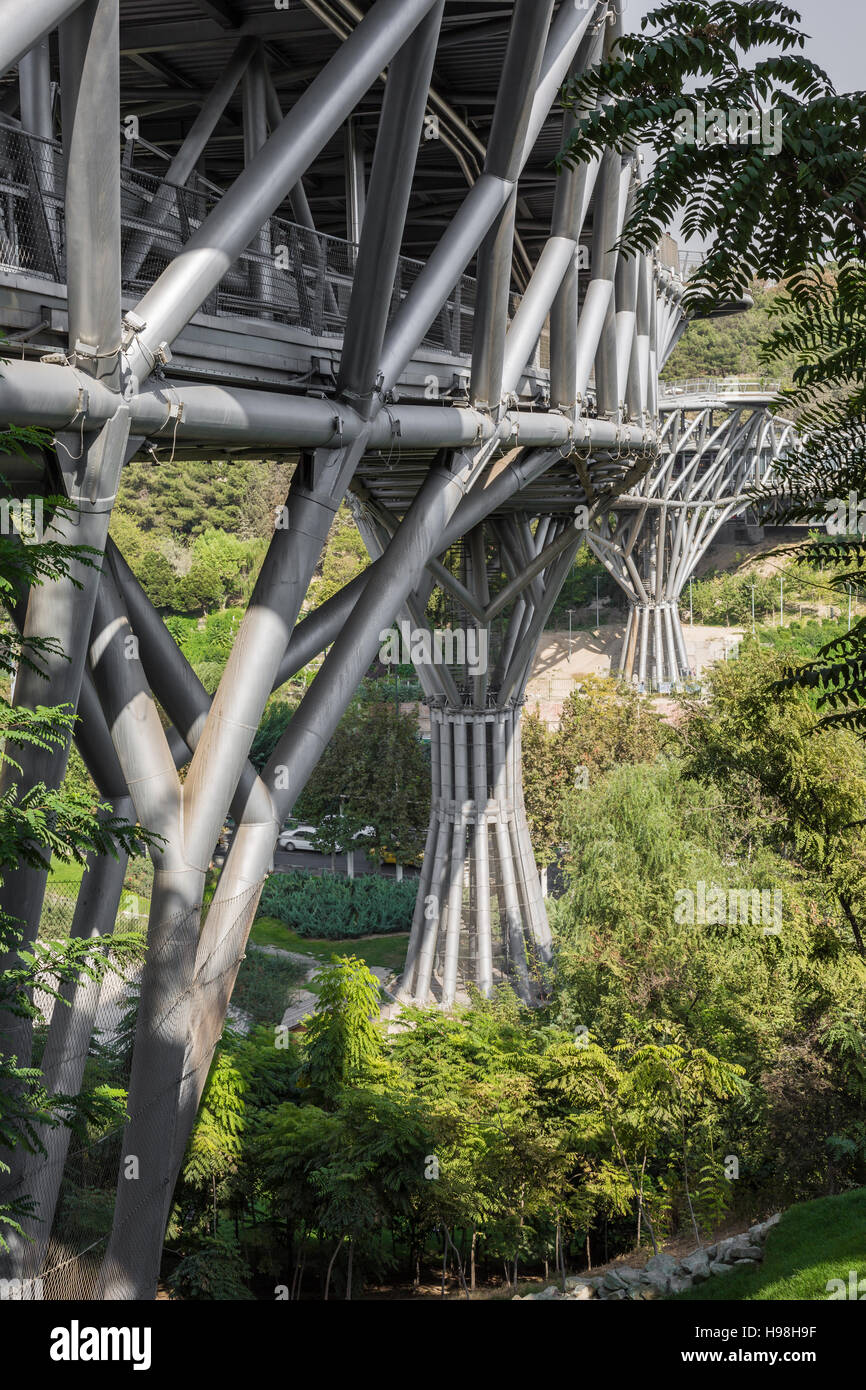 TEHERAN, IRAN - OCTOBER 05, 2016:Tabiat steel bridge connects two ...