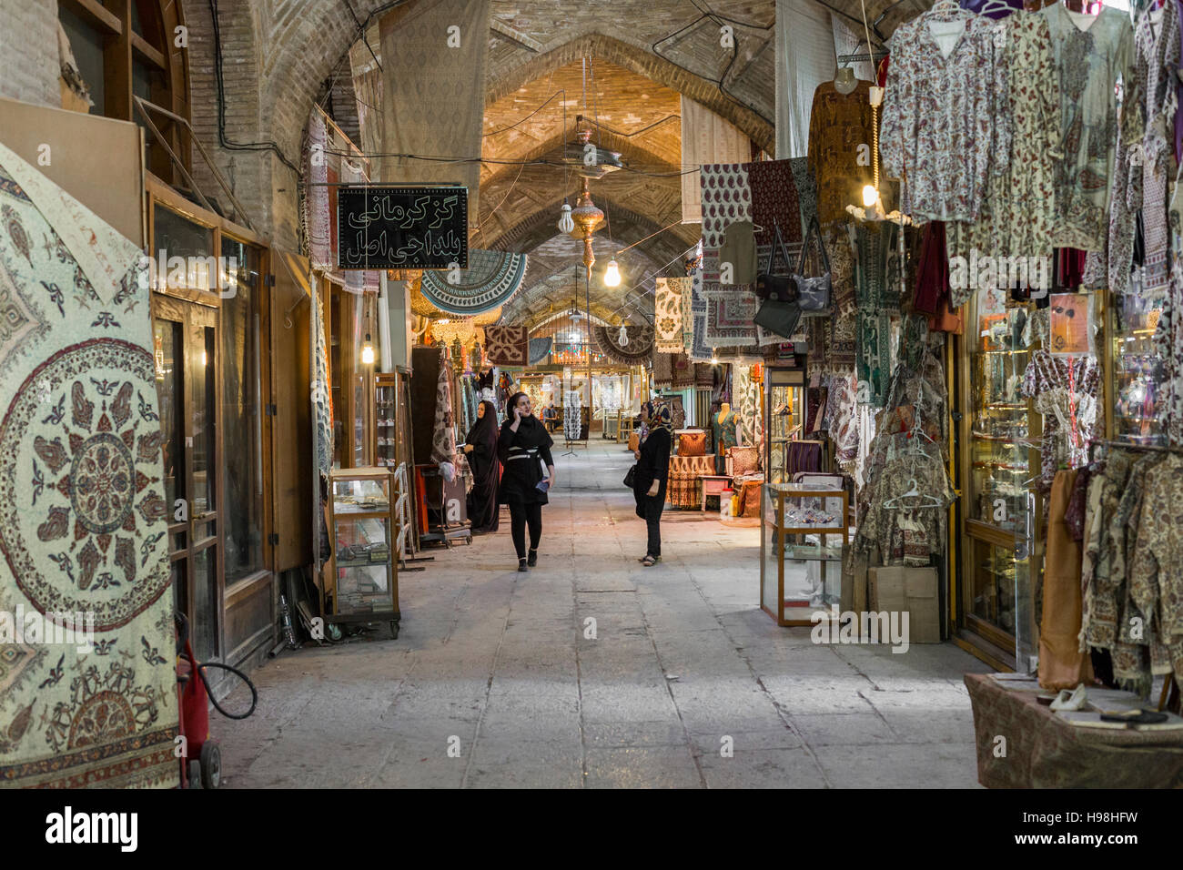ISFAHAN, IRAN - OCTOBER 06, 2016: traditional iranian souvenirs in ...