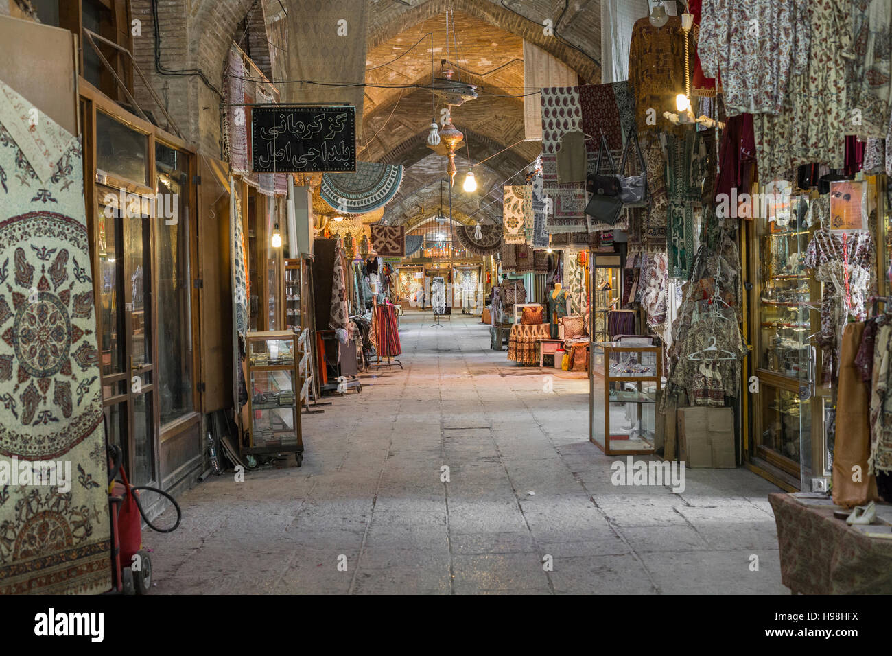 ISFAHAN, IRAN - OCTOBER 06, 2016: traditional iranian souvenirs in ...