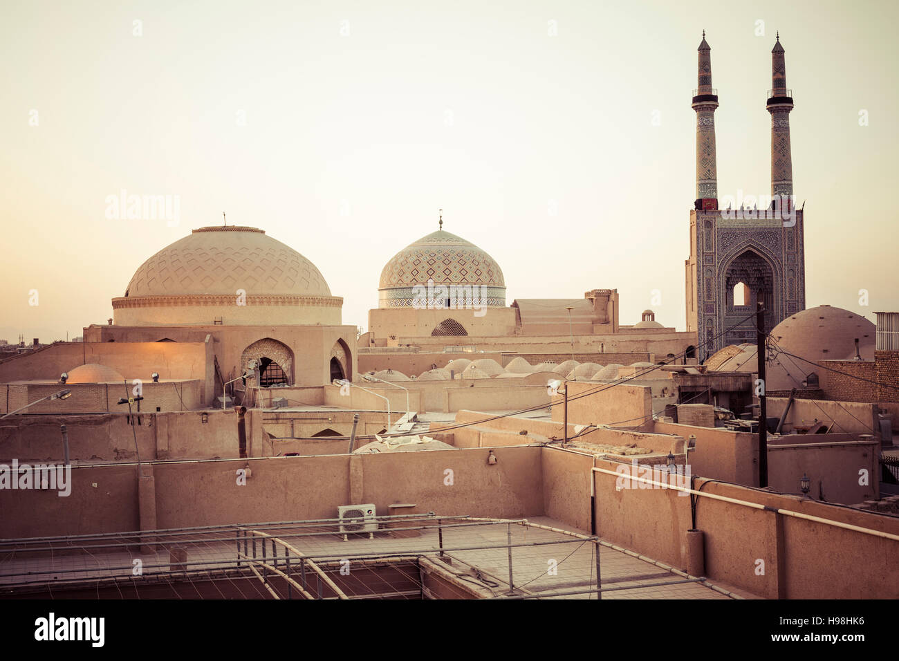 YAZD, IRAN - OCTOBER 07, 2016: Panorama of Yazd. Yazd is the capital of ...