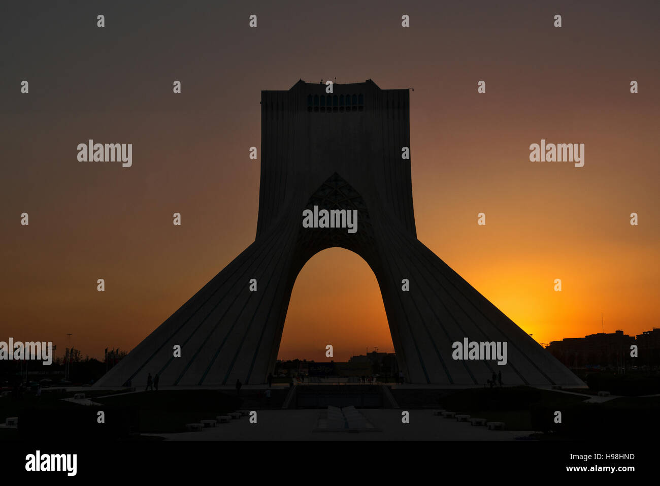Azadi Square at dusk Tehran Iran Stock Photo - Alamy