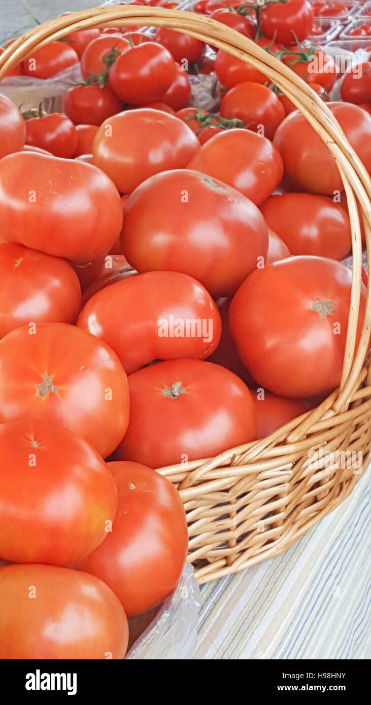 Bunch of Fresh Tomatoes for sale at the Farmer's Market in Detroit ...