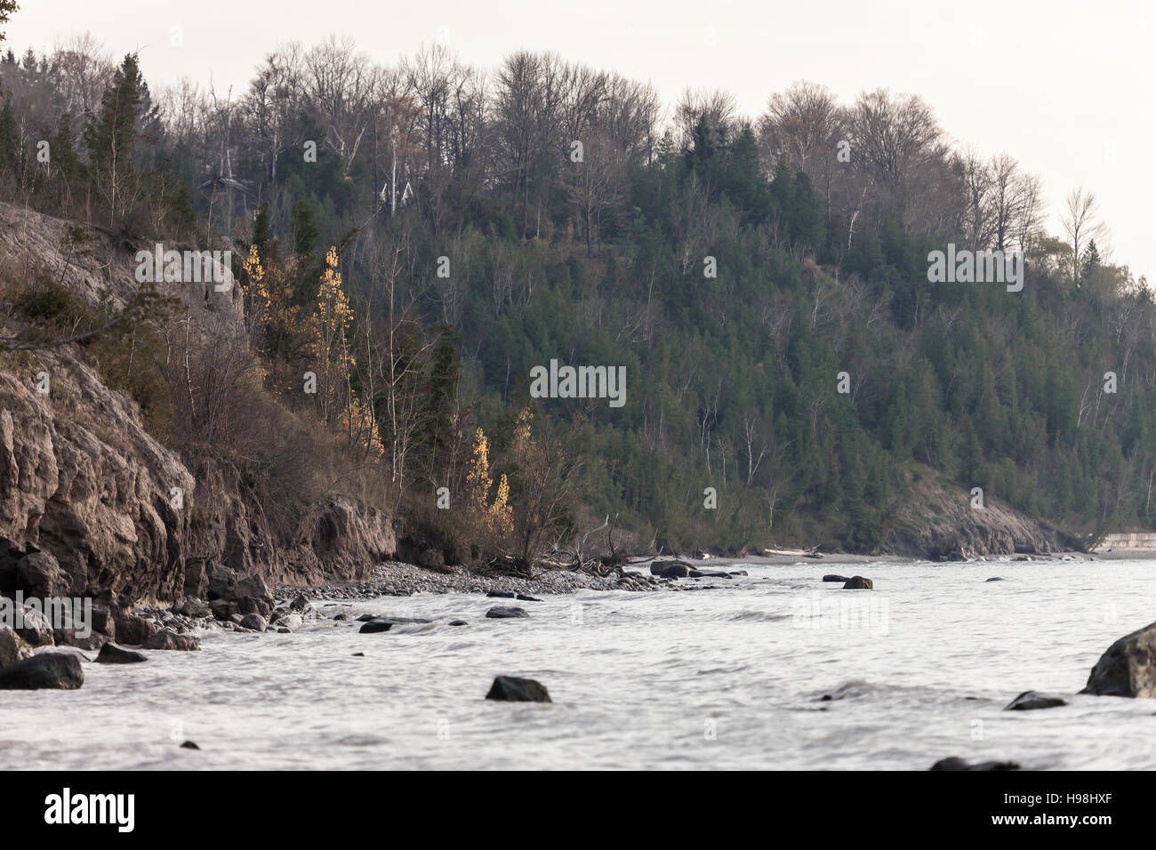 The shoreline of Lake Huron close to Goderich Ontario, Canada Stock ...