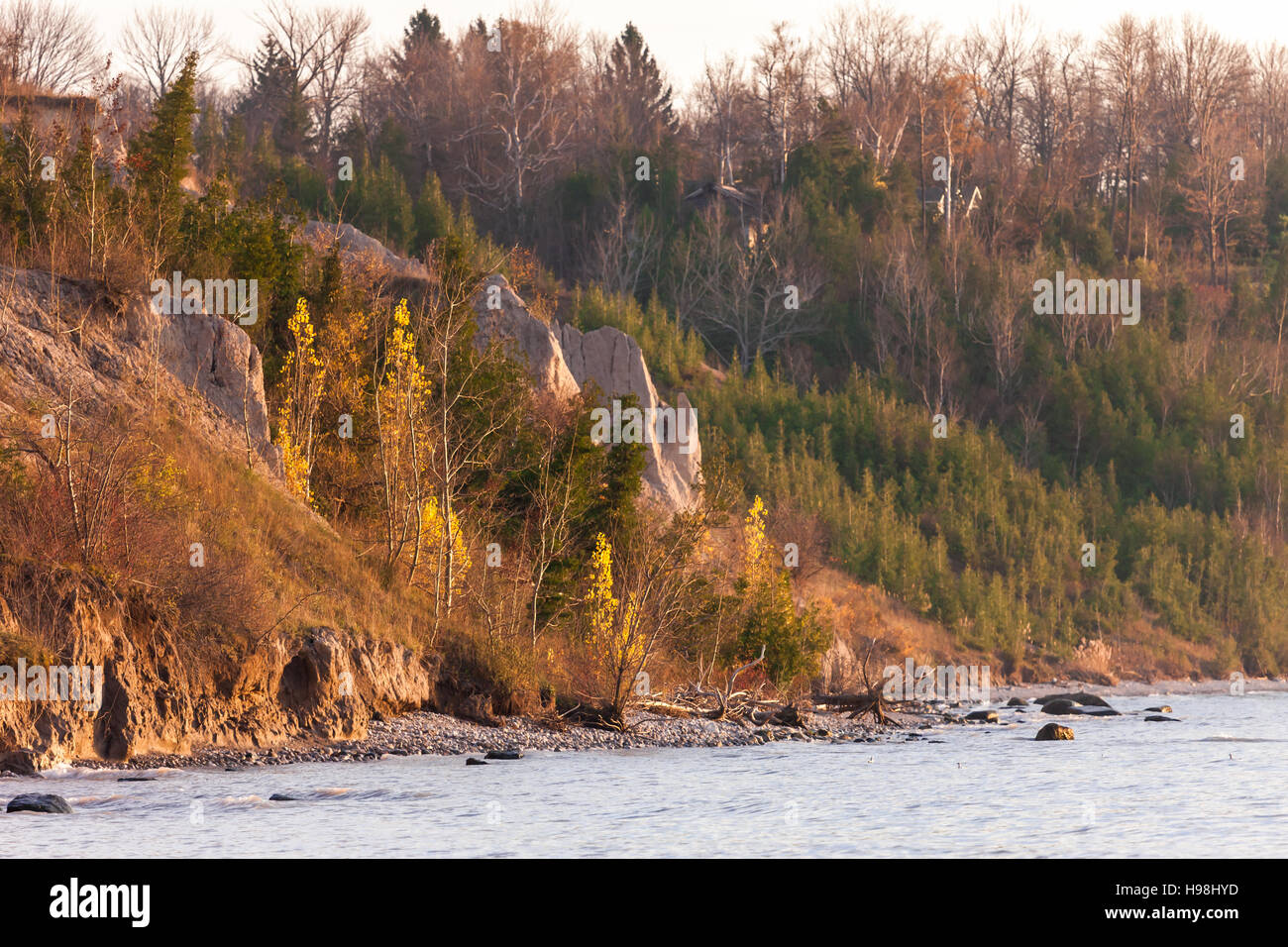 The shoreline of Lake Huron close to Goderich Ontario, Canada Stock ...