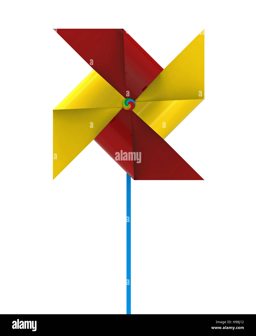 Colored Pinwheel in a Pot, isolated on white, 3d rendering Stock Photo ...