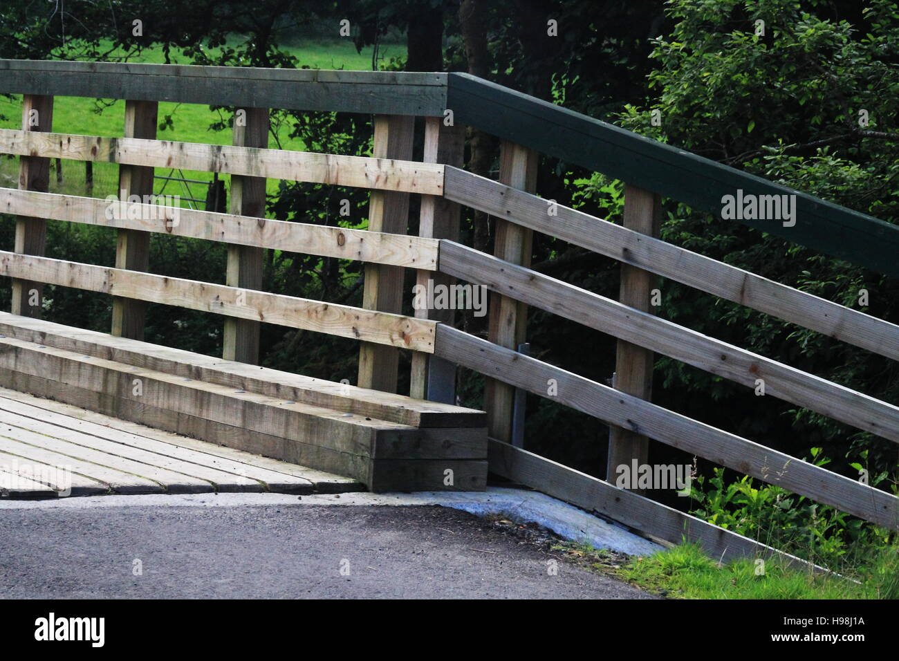 Close-up of logging bridge Stock Photo - Alamy