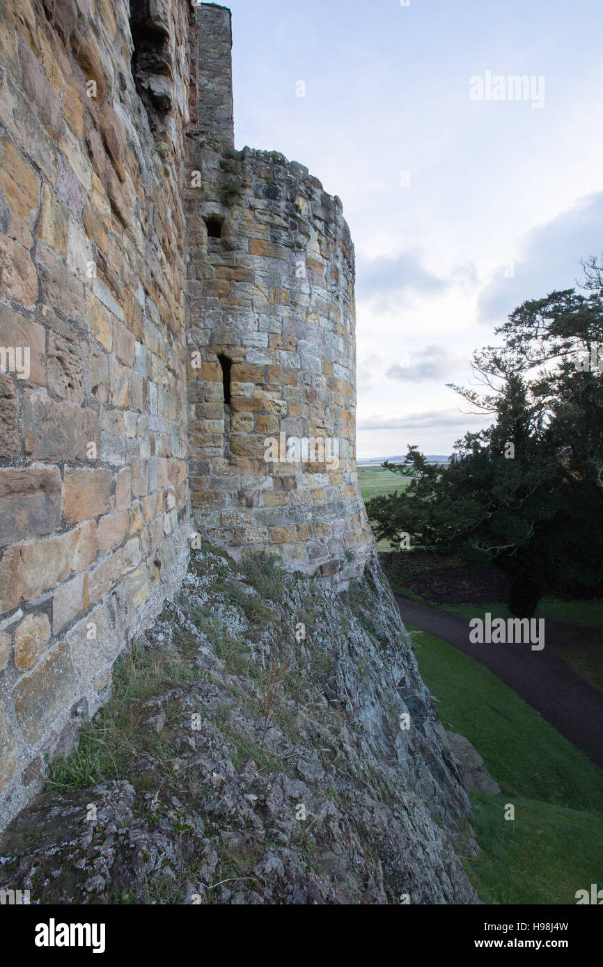 General views of Dirleton Castle, East Lothian, Scotland taken in the ...
