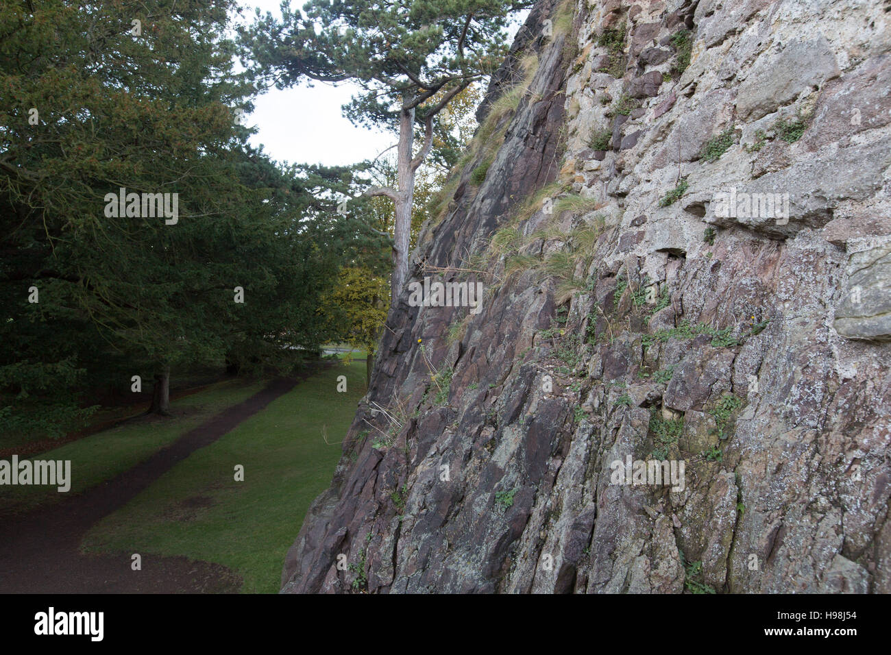 General views of Dirleton Castle, East Lothian, Scotland taken in the ...