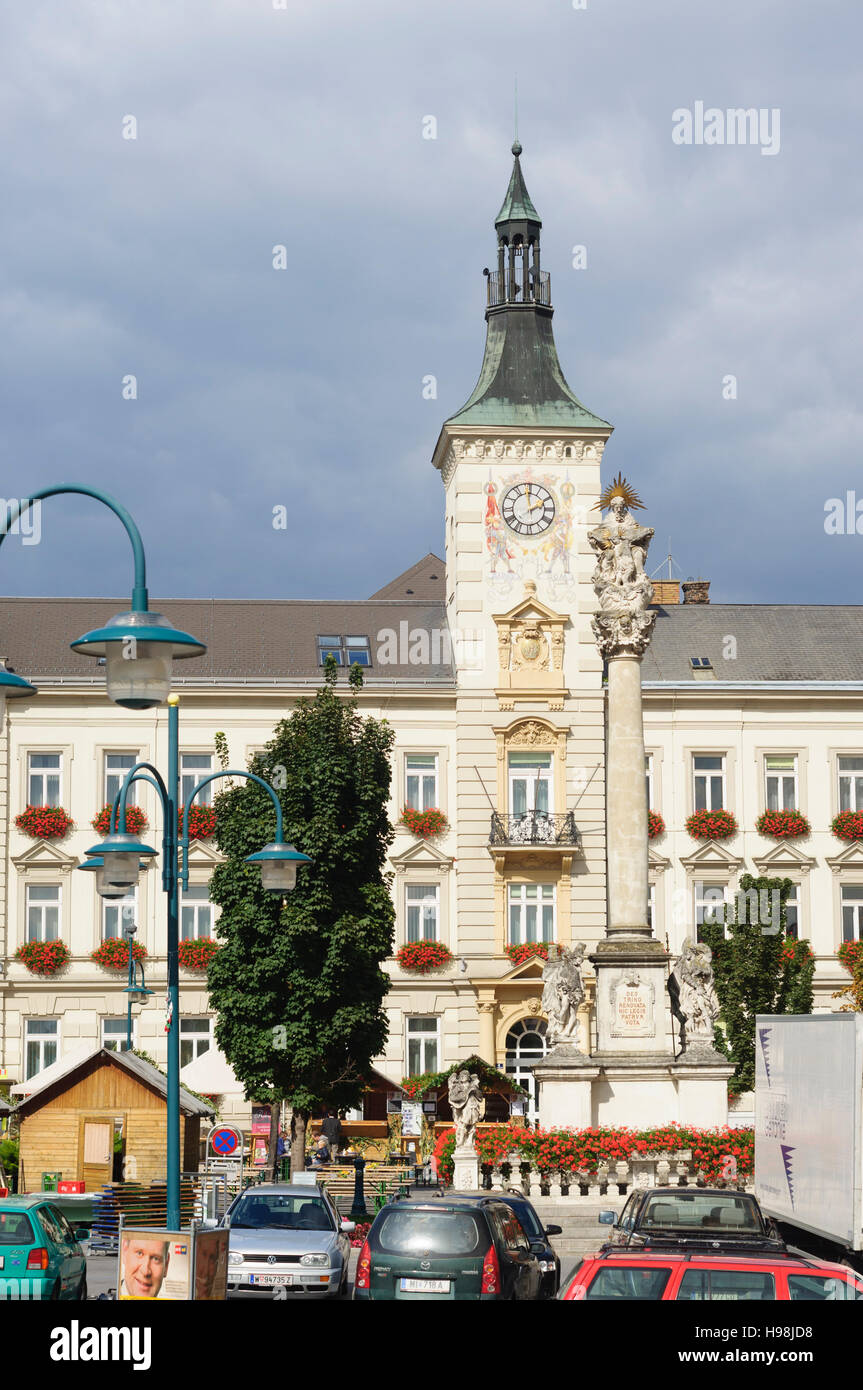 Mistelbach: Town Hall, Trinity Column, Weinviertel, Niederösterreich ...