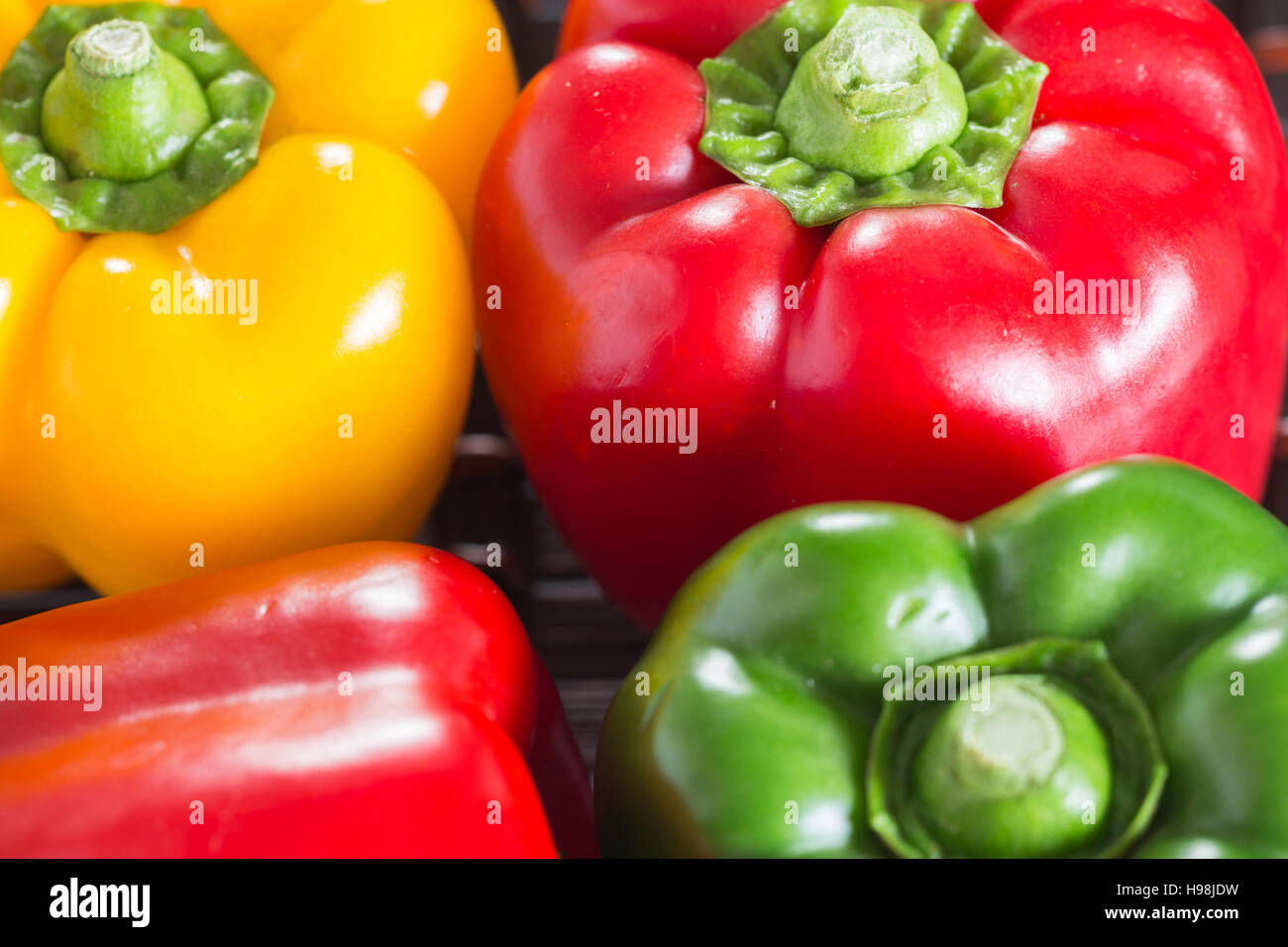 Peppers / tree colors Stock Photo - Alamy
