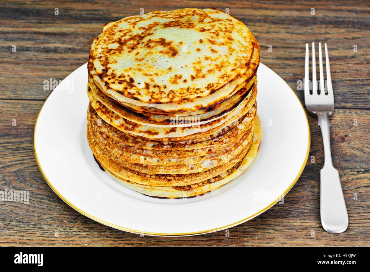 Tasty Pancakes Stack Studio Photo Stock Photo - Alamy