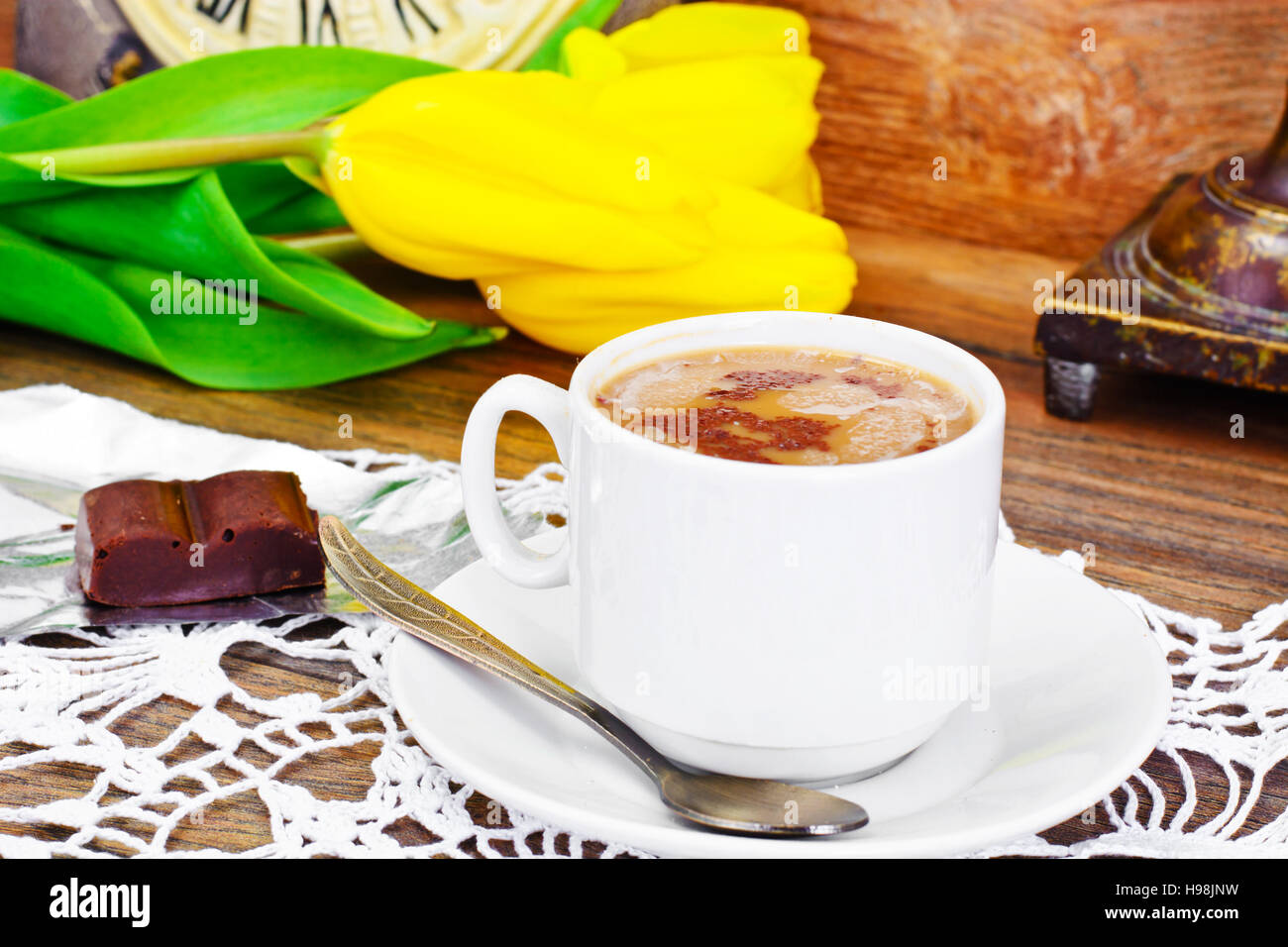 Cup of Coffee in Retro Vintage Style. Studio Photo Stock Photo - Alamy