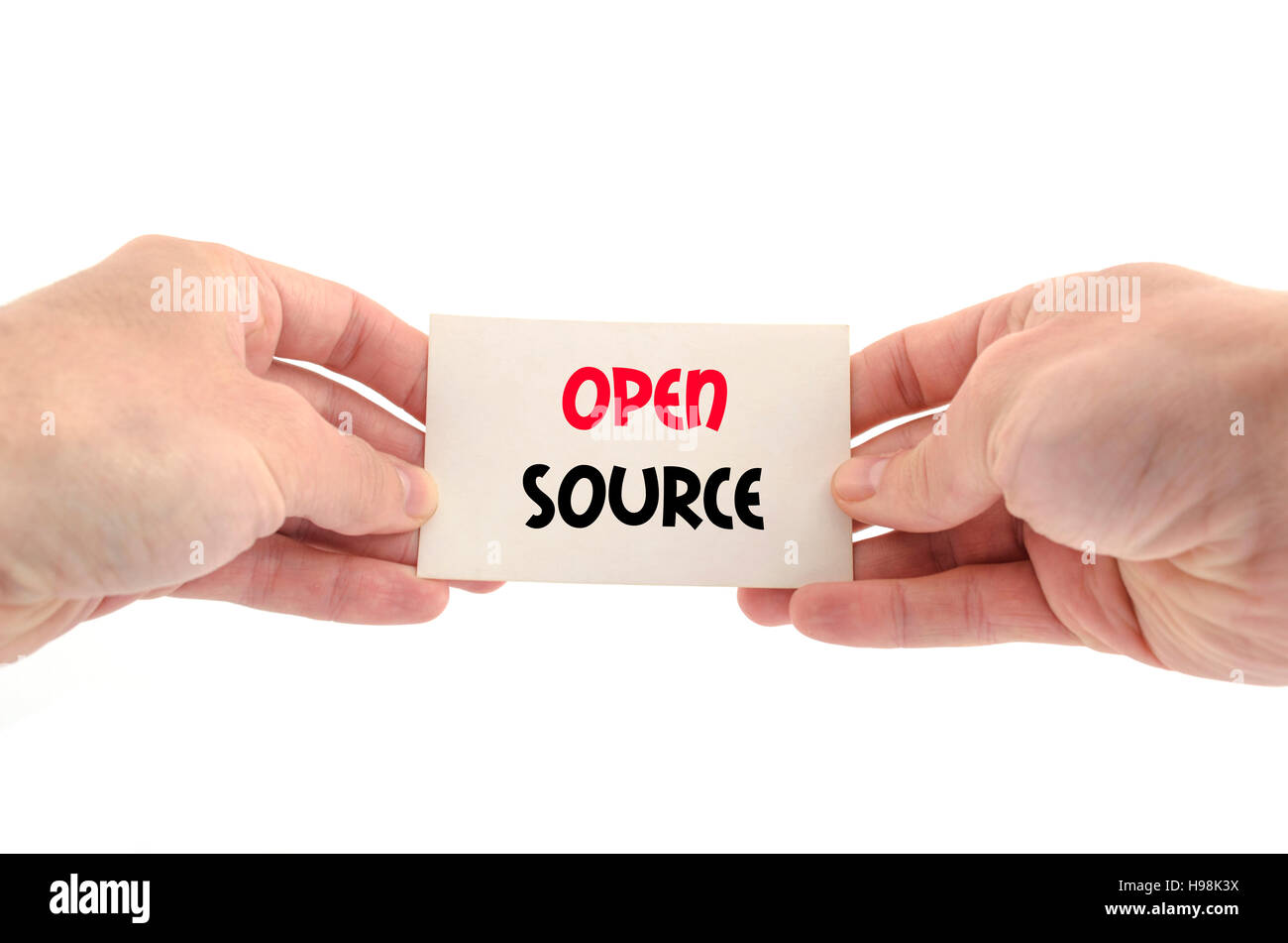 Open source text concept isolated over white background Stock Photo - Alamy
