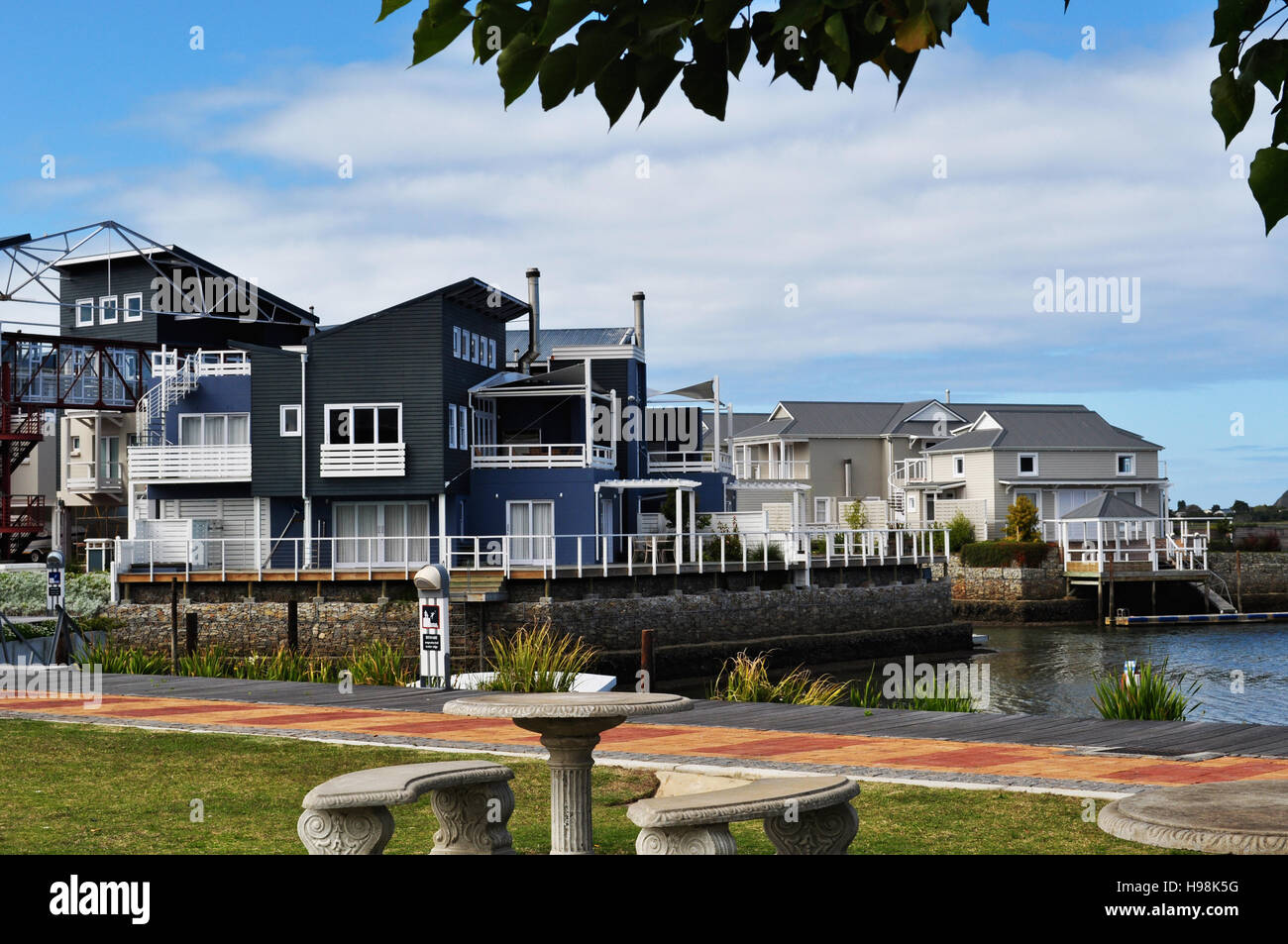 South Africa, Garden Route: the houses and the skyline of Thesen ...