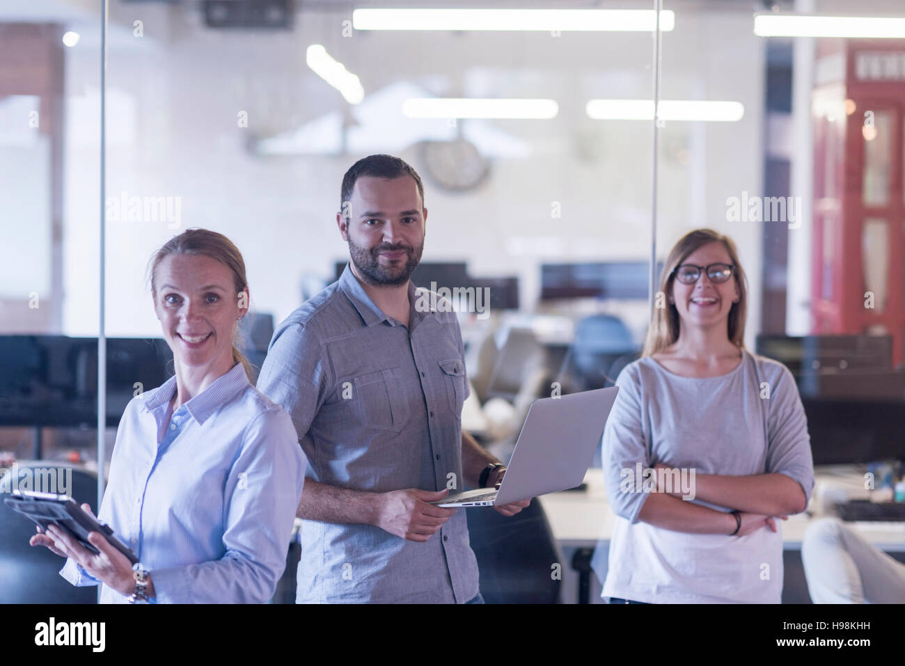 start up business team portrait at modern office interior Stock Photo ...