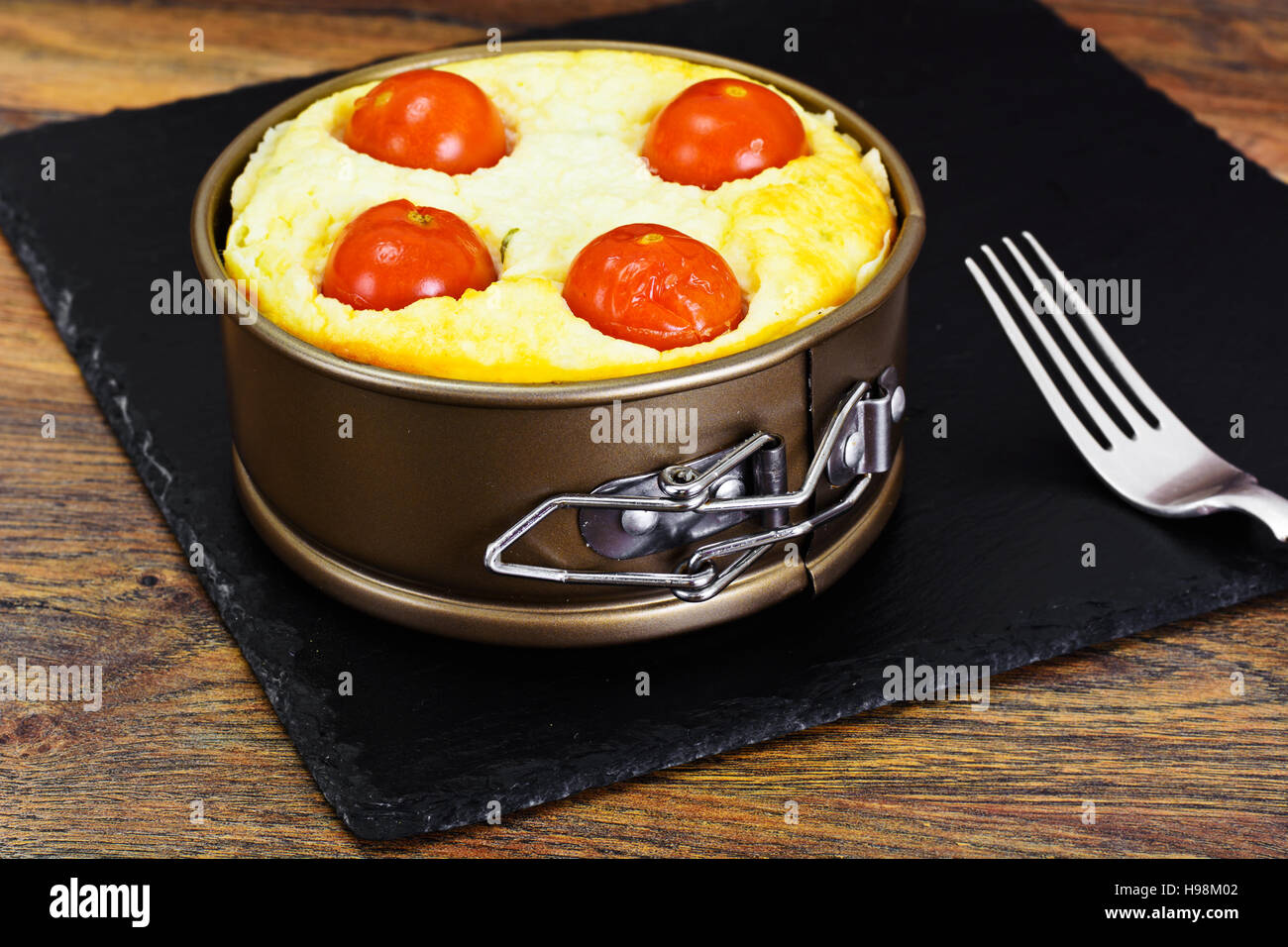 Kish with Ricotta, Cherry Tomatoes and Mint Studio Photo Stock Photo ...