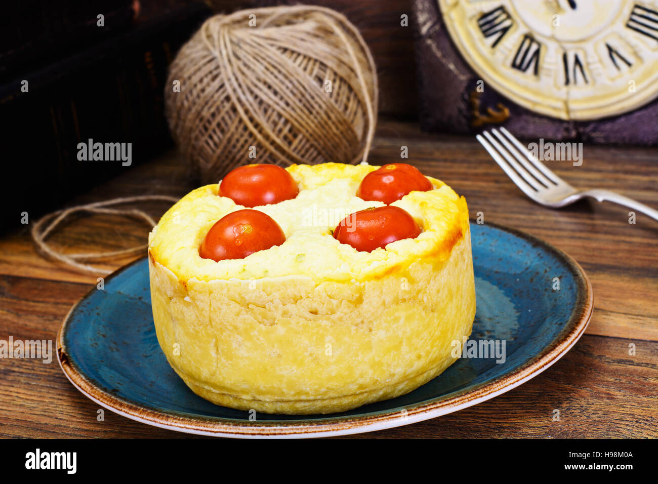 Kish with Ricotta, Cherry Tomatoes and Mint Studio Photo Stock Photo ...