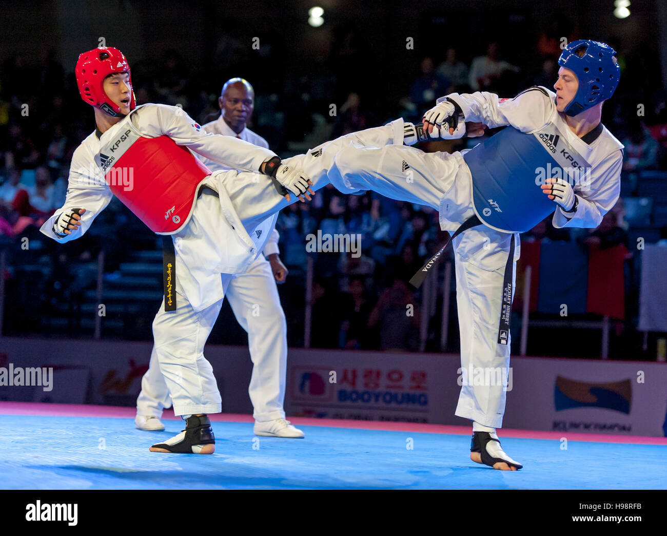 Burnaby, Canada. 19 November, 2016. WTF World Taekwondo Junior Championships Zachary Hiebert ...