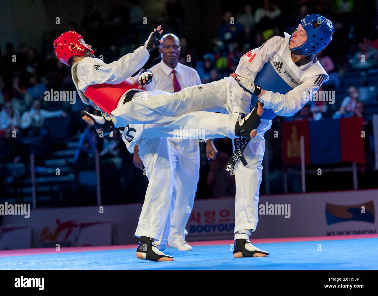 Burnaby, Canada. 19 November, 2016. WTF World Taekwondo Junior Championships Zachary Hiebert ...