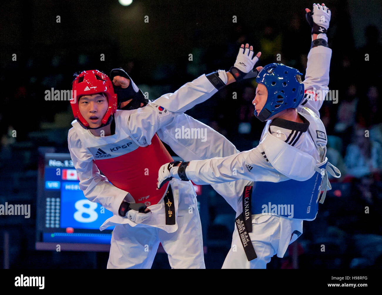 Burnaby, Canada. 19 November, 2016. WTF World Taekwondo Junior Championships Zachary Hiebert ...