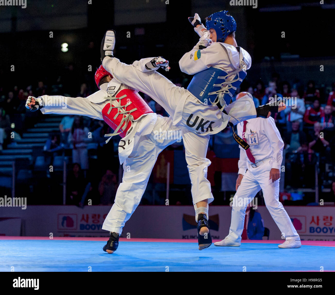 Burnaby, Canada. 19 November, 2016. WTF World Taekwondo Junior Championships Kostiantyn ...