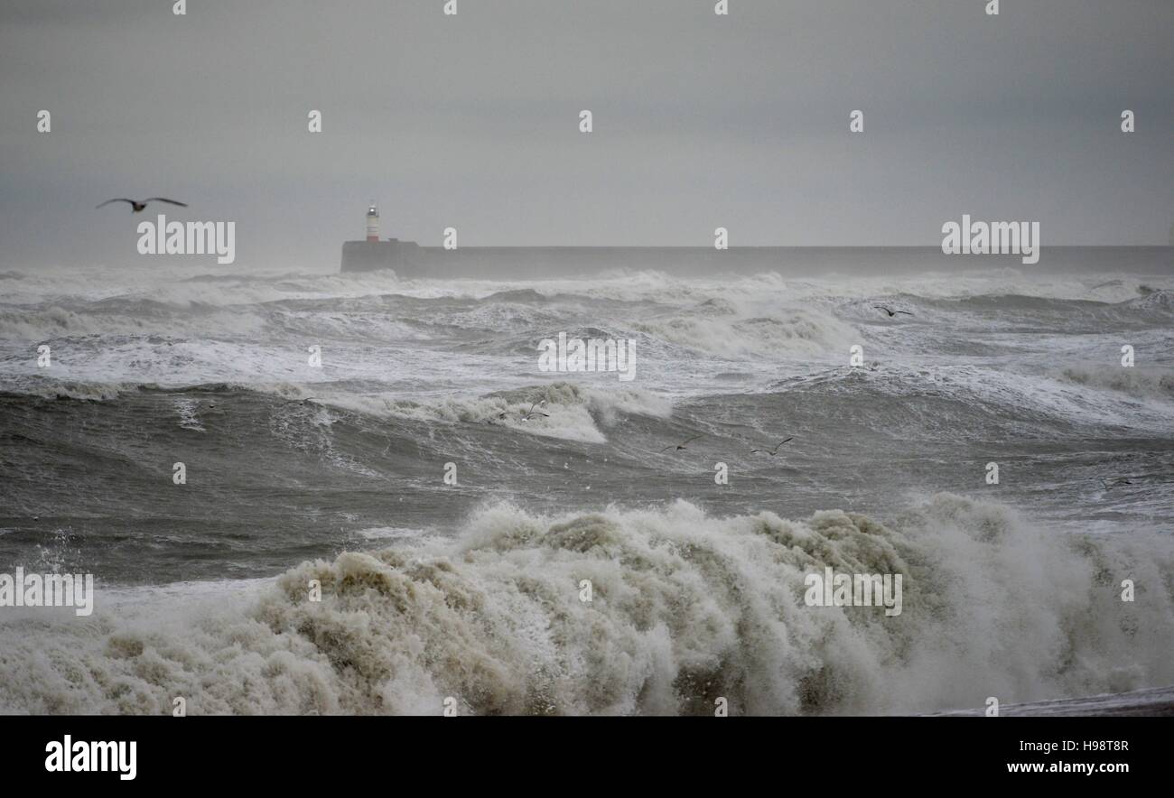 Newhaven U.K. 20th November 2016. Storm Angus hitting the South coast ...