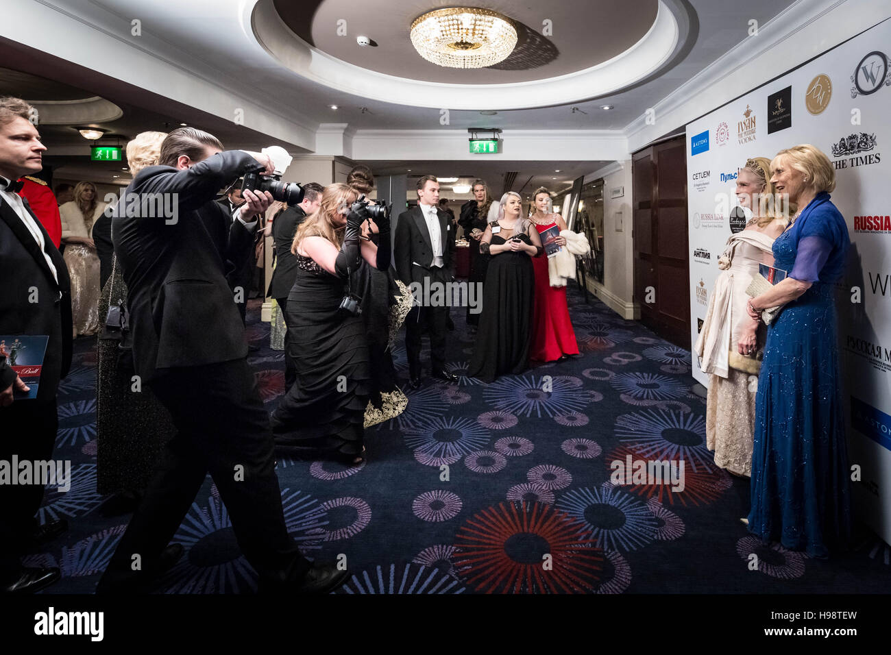 London, UK. 19th November, 2016. Patron Princess Olga Romanoff (blue ...