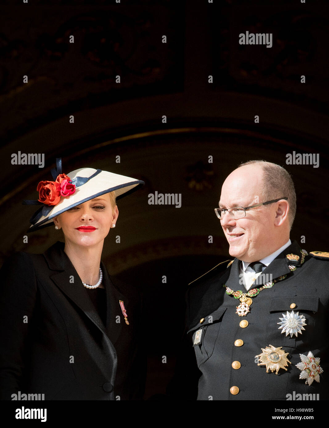 Monaco, Monaco. 19th Nov, 2016. Prince Albert and Princess Charlene at ...