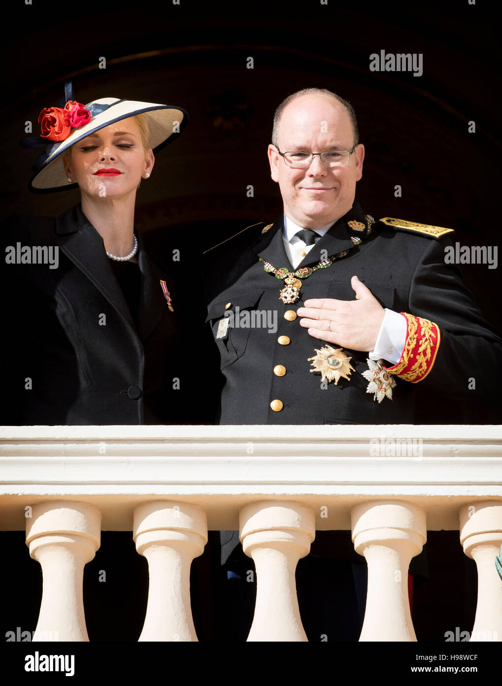 Monaco, Monaco. 19th Nov, 2016. Prince Albert and Princess Charlene at ...