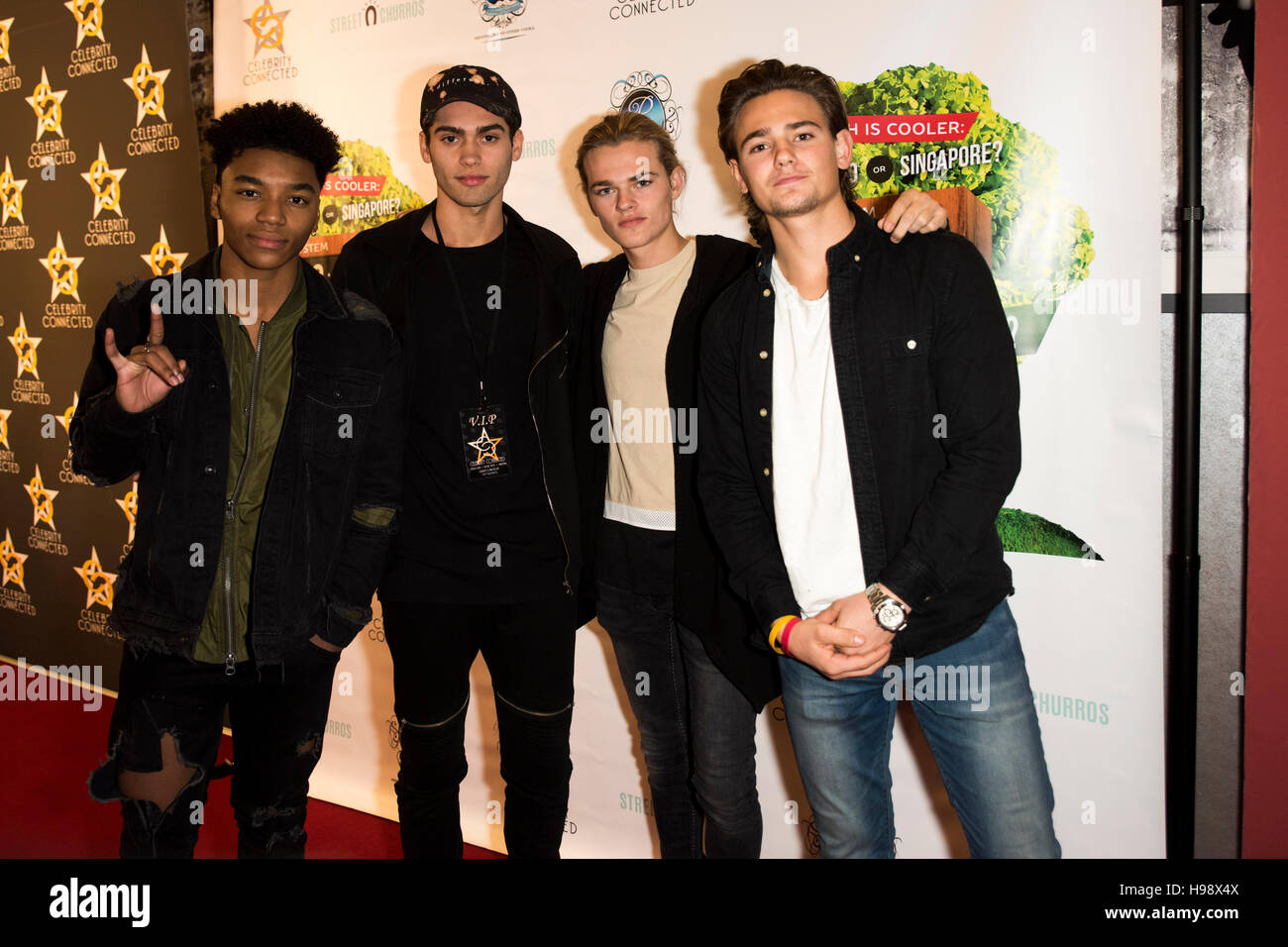 Los Angeles, USA. 19th Nov, 2016. Josh Levi, Carson Boatman, Conner ...