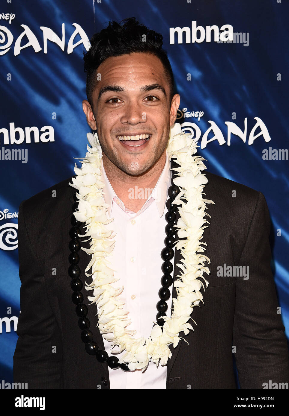 Nicholas Afoa at the Gala Screening of Moana at BAFTA, Piccadilly ...
